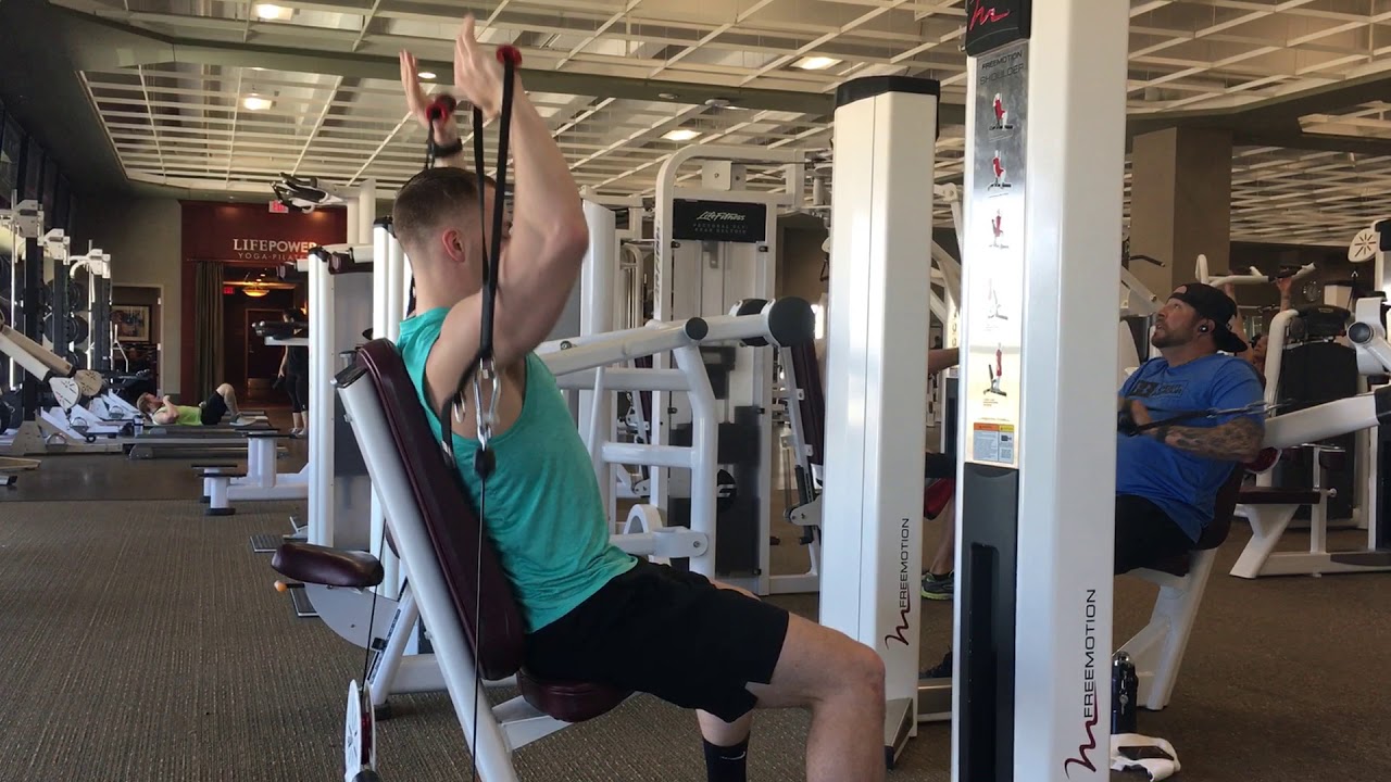 Seated Cable Shoulder Press - YouTube