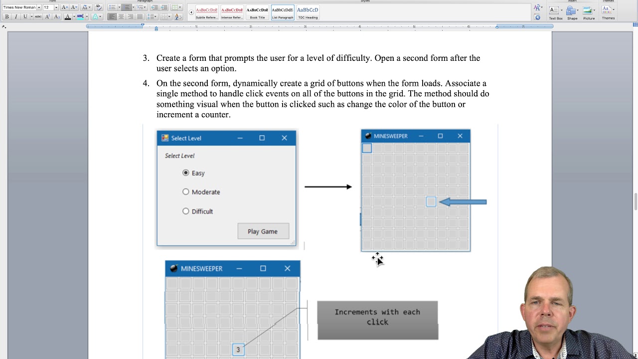 C# Minesweeper milestone 04 gui - YouTube