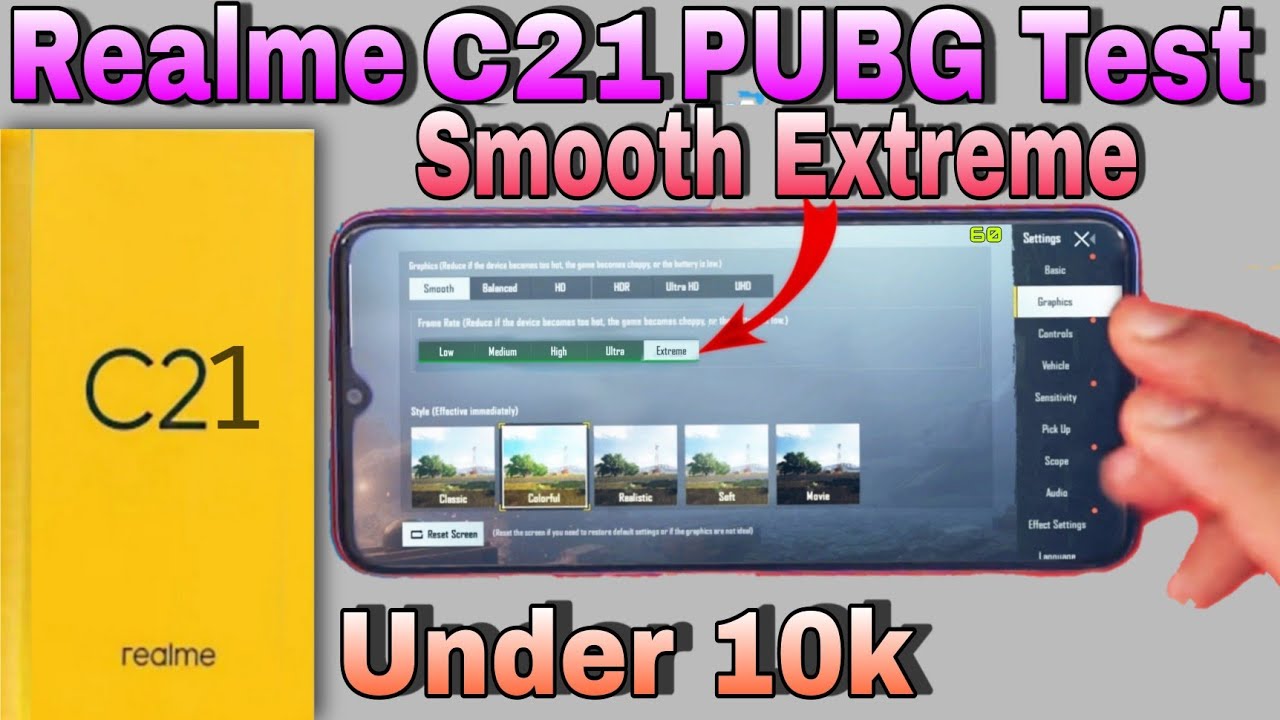 Realme C21 PUBG Mobile Test 💥💪| realme C21 PUBG Graphics settings ...