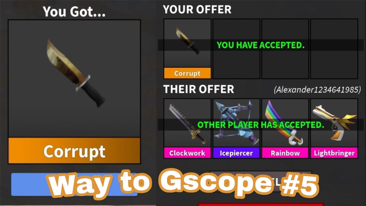 ROBLOX MM2 (Murder Mystery 2) WAY TO GSCOPE #5! - YouTube