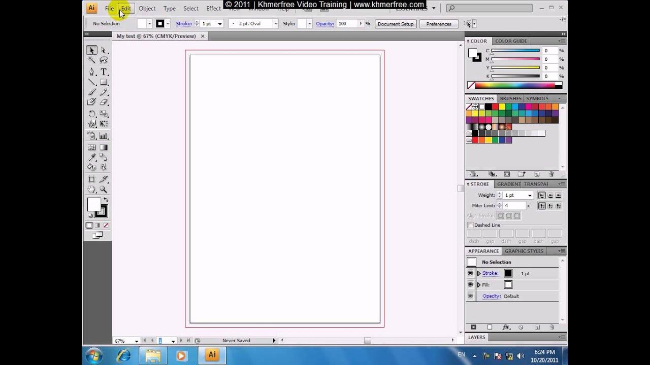 Adobe Illustrator Tutorial Create New Document - YouTube