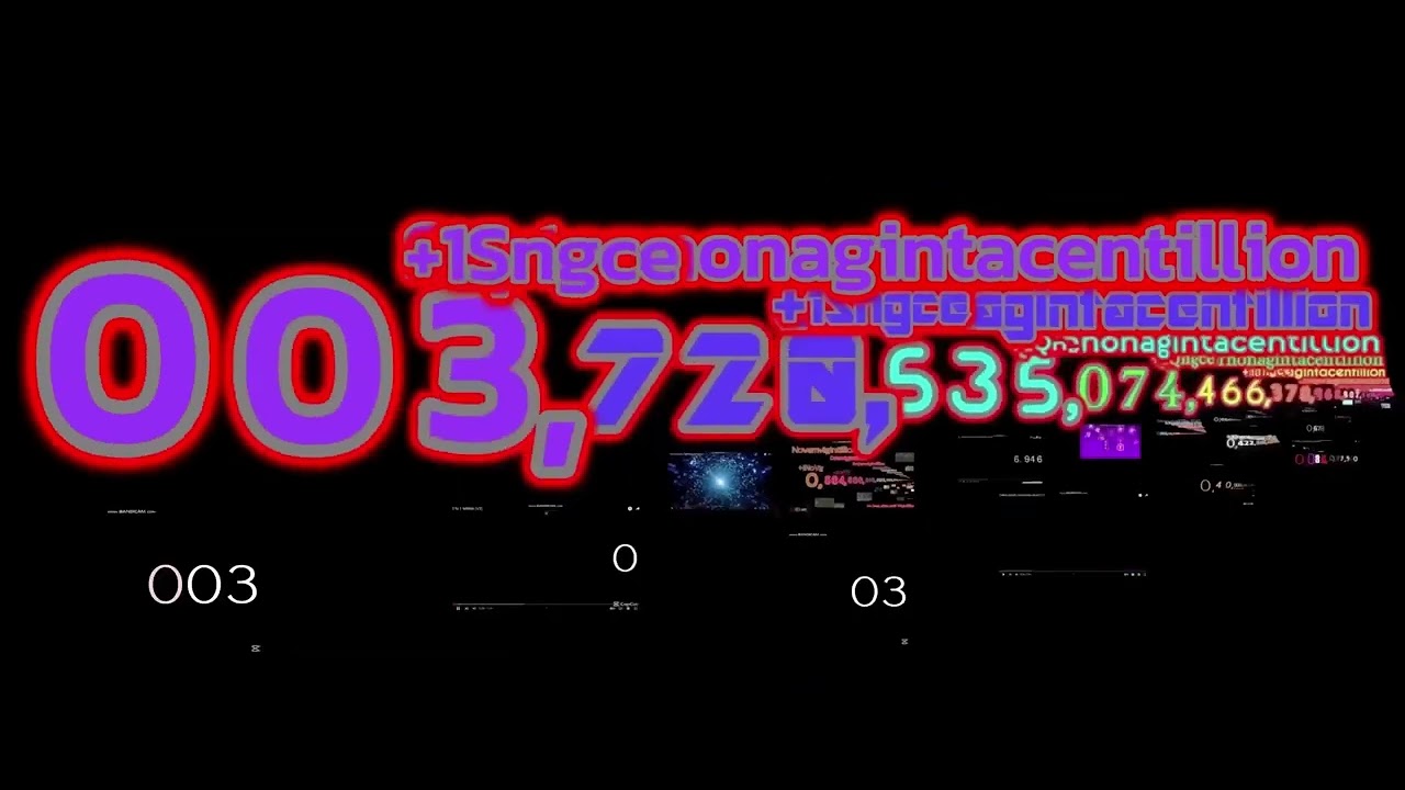 Numbers 1 to 1 Novemnonagintacentillion (199/200) Ducentillion - YouTube