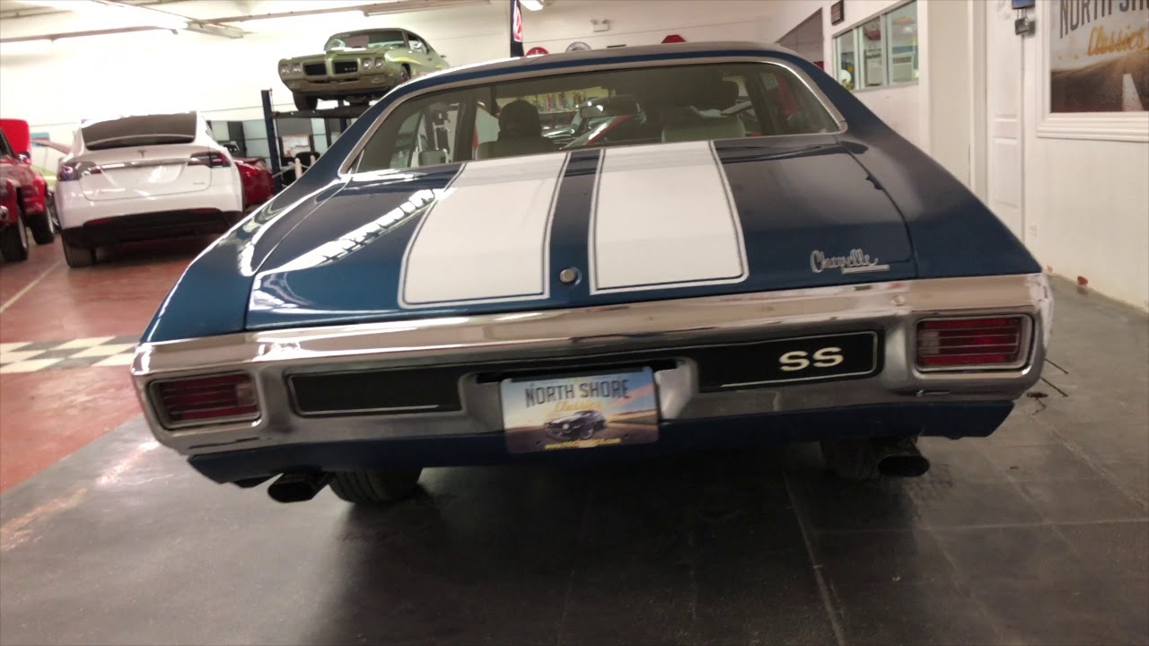1970 Chevrolet Chevelle Fathom Blue Big Block - FOR SALE - YouTube