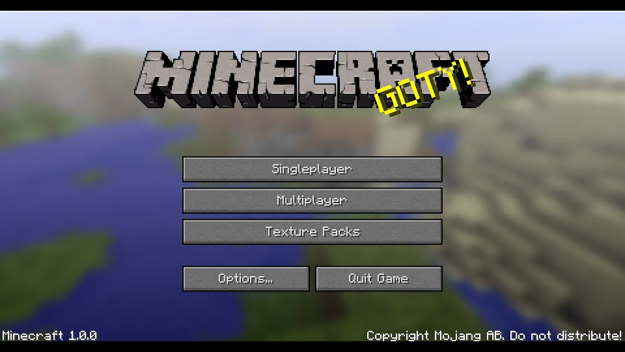 Original Minecraft 1.0 - YouTube