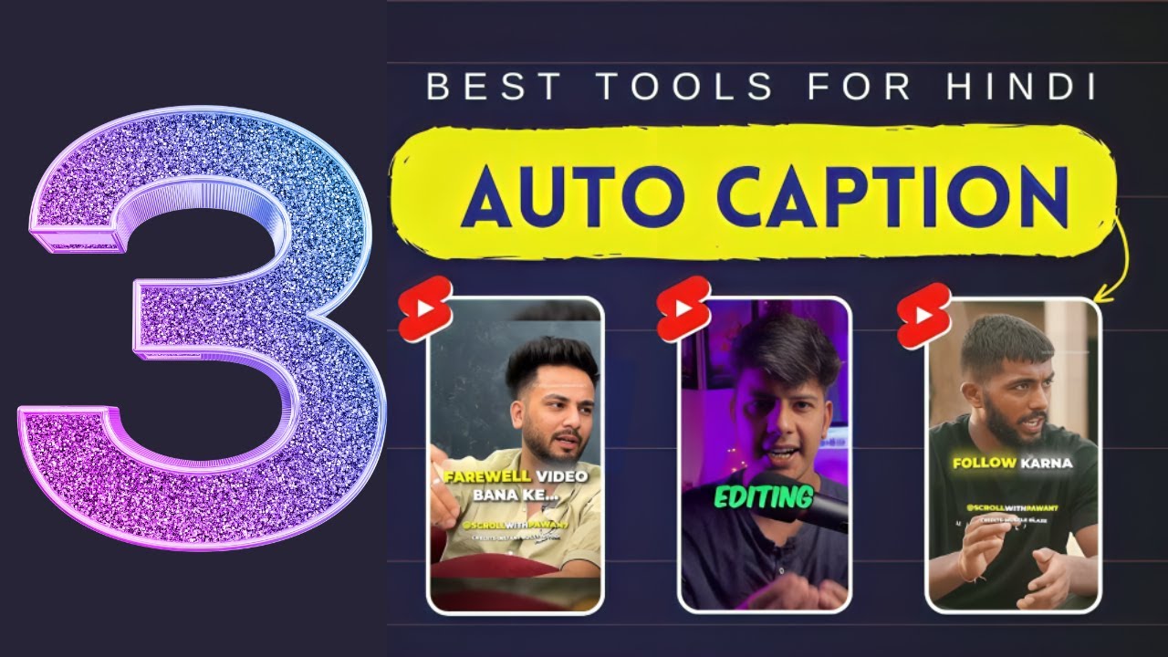 3 Best AI tool for autocaption | Best Auto Caption Generator | How To Add Subtitles in videos ...