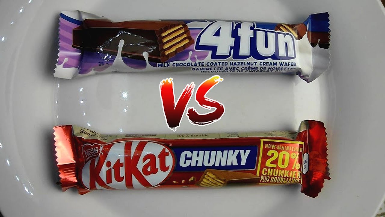 Dollar Store VS Brand Name - Chocolate Bar Showdown - KIT KAT VS 4FUN ...