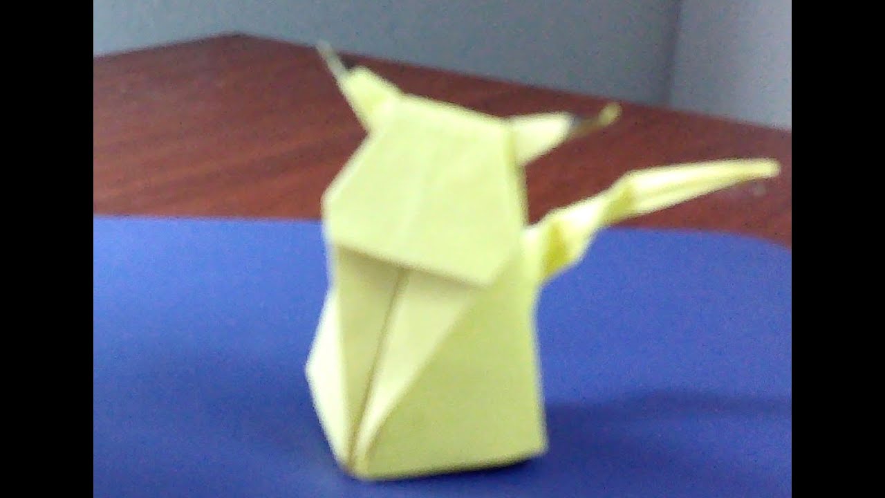How to make an Origami Pikachu - YouTube