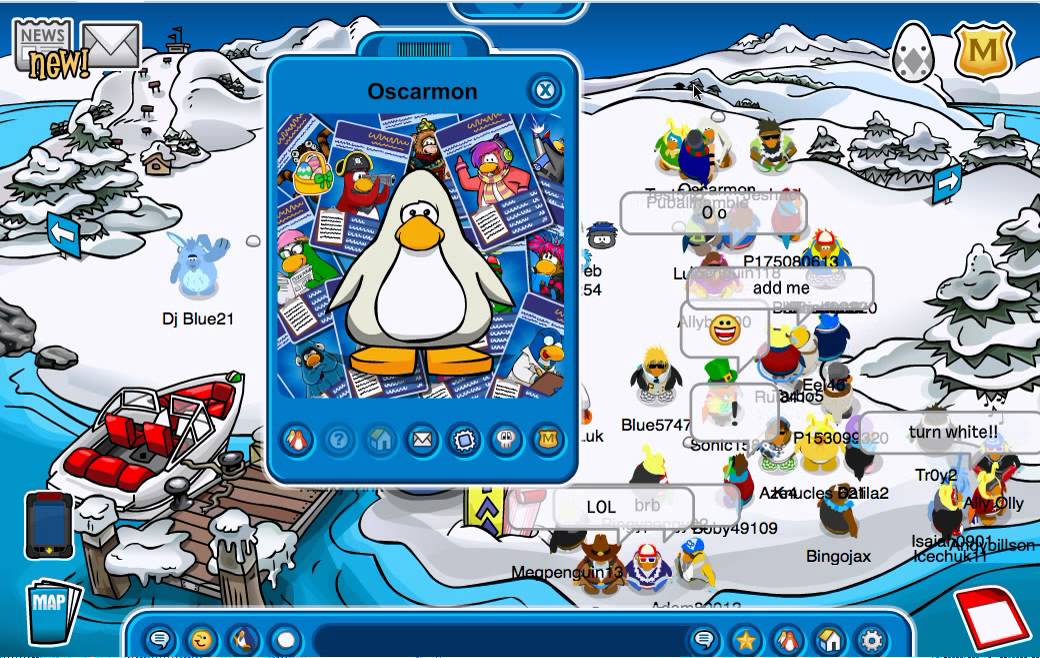 Club penguin-White penguin spotted! - YouTube