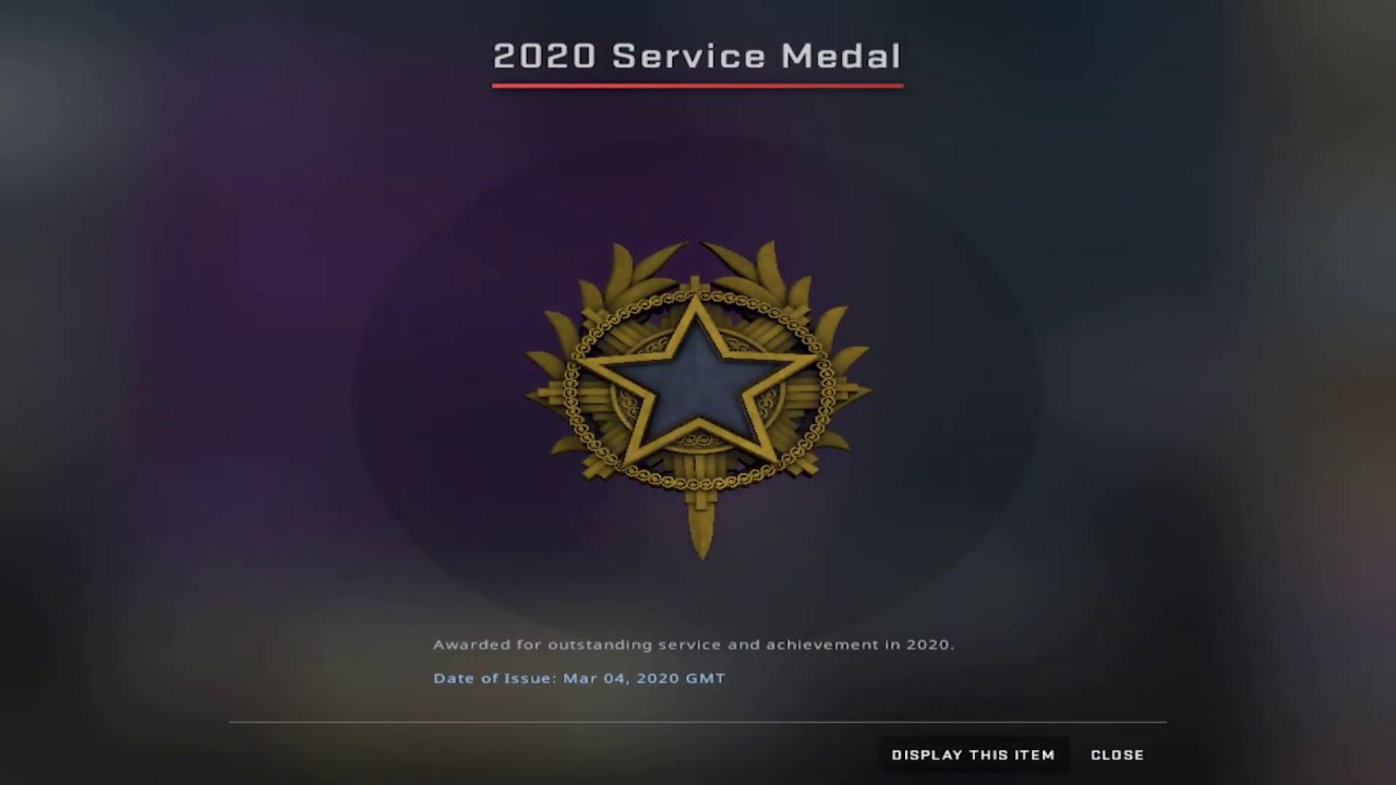 Getting 2020 Service Medal Tier 1 in CSGO - YouTube