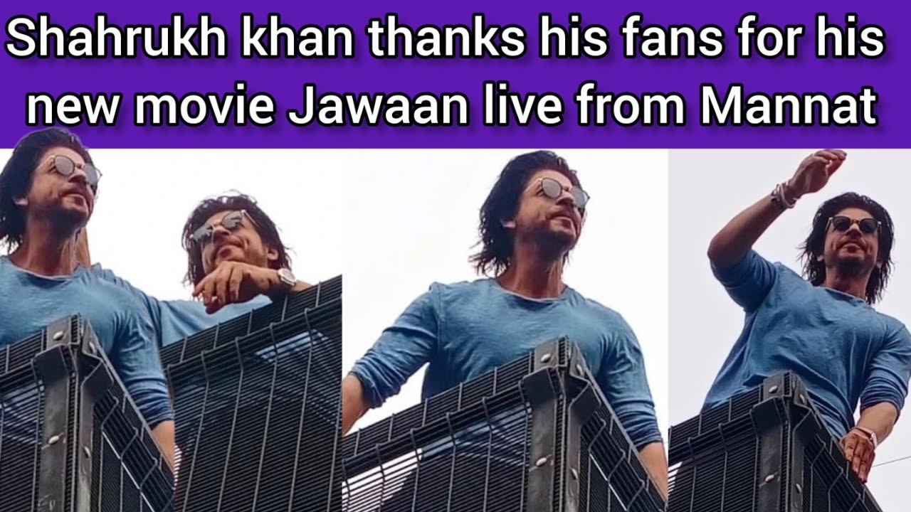 Shahrukh khan show love for his fans from Mannat#shahrukh khan new ...