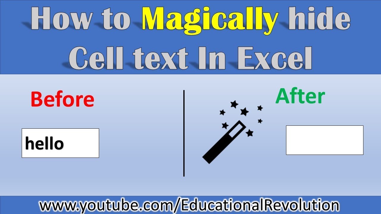 How To Magically Hide Cell Text In Excel YouTube how-to-magically-hide-cell-text-in-excel-youtube