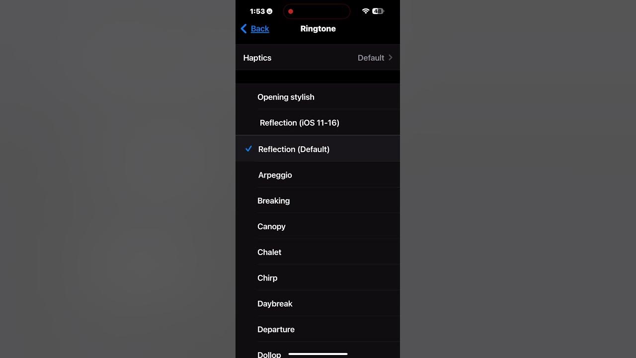iPhone ringtone Reflection (iOS 11-16) vs. Reflection (iOS 17+) - YouTube