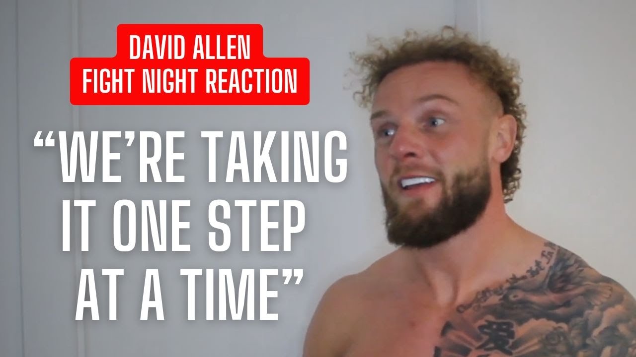 DAVID ALLEN reacts to BRUTAL first round win on pro MMA debut at Rise ...