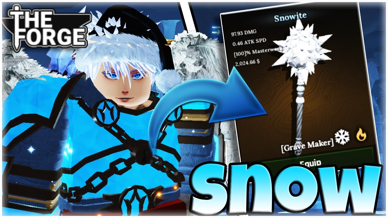Crafting OP Snow Weapons In The Forge Winter Expansion Update!! - YouTube