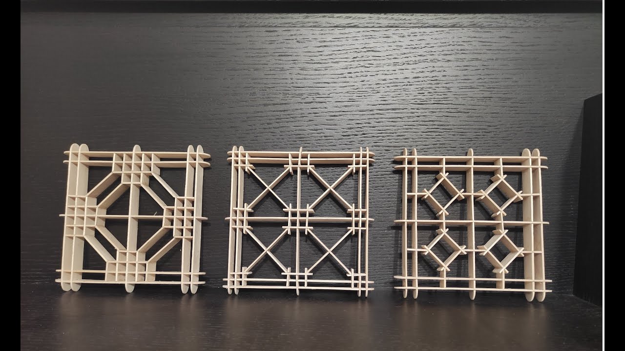 Kumiko pattern - part3 - YouTube