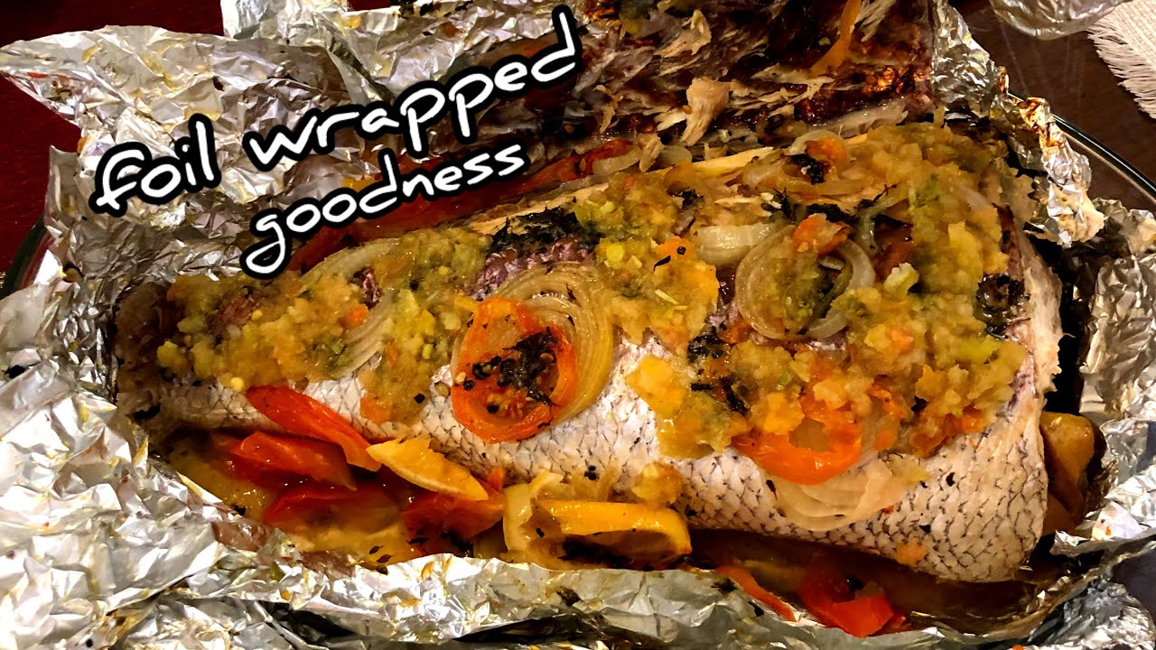 Grilled Fish wrapped in foil Juicy and Tender with Sauce - YouTube