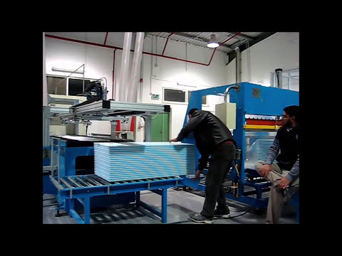 XPS Foam Board Packing Machine - YouTube