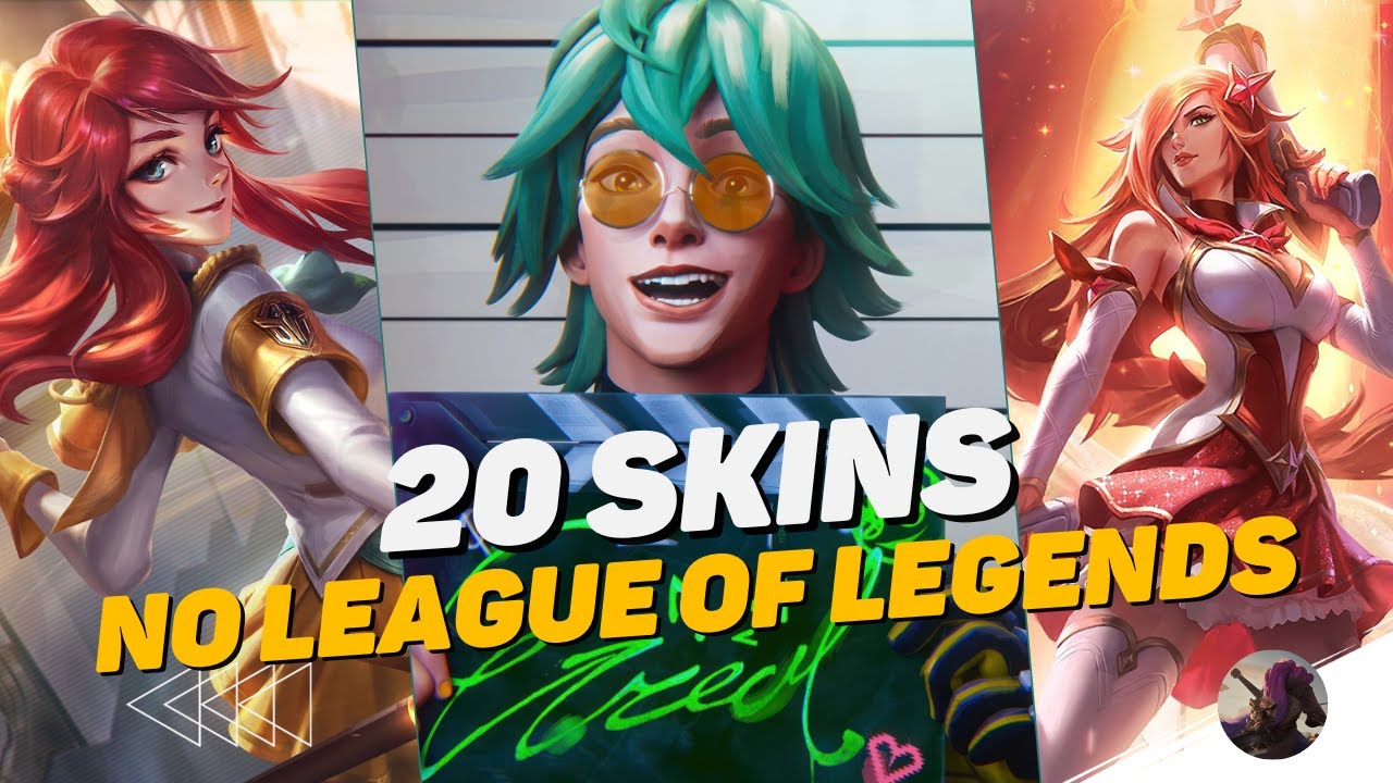 CAMPEÃS COM 20 SKINS NO LEAGUE OF LEGENDS - YouTube
