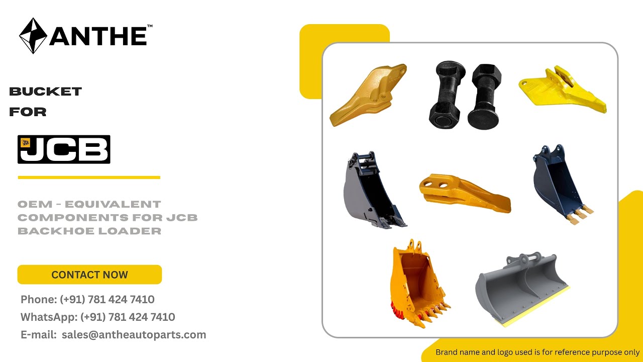JCB Spare Parts - JCB Bucket For 3CX 3DX Backhoe Loader - Anthe - YouTube
