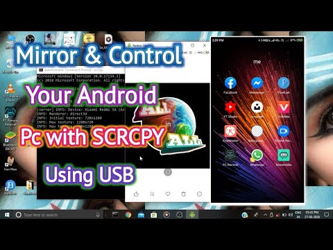 How To Mirror Mobile Screen To Pc Using Usb Cable with Scrcpy | control ...