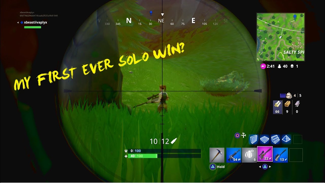 MY FIRST SOLO WIN?? (Fortnite) - YouTube