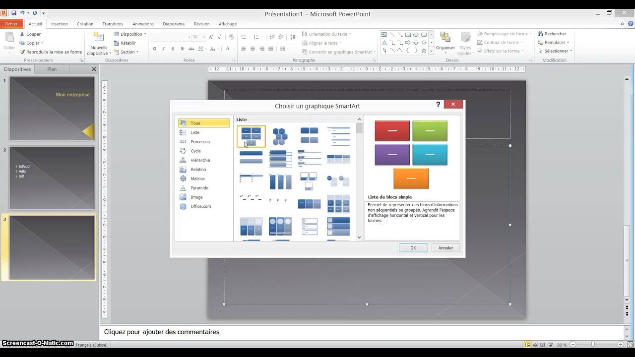 Tutoriel PPTX Créer une présentation Disposition Thème Arrière plan ...