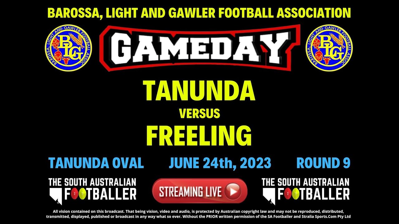 BLG Tanunda vs Freeling at Tanunda Oval Round 9 - YouTube