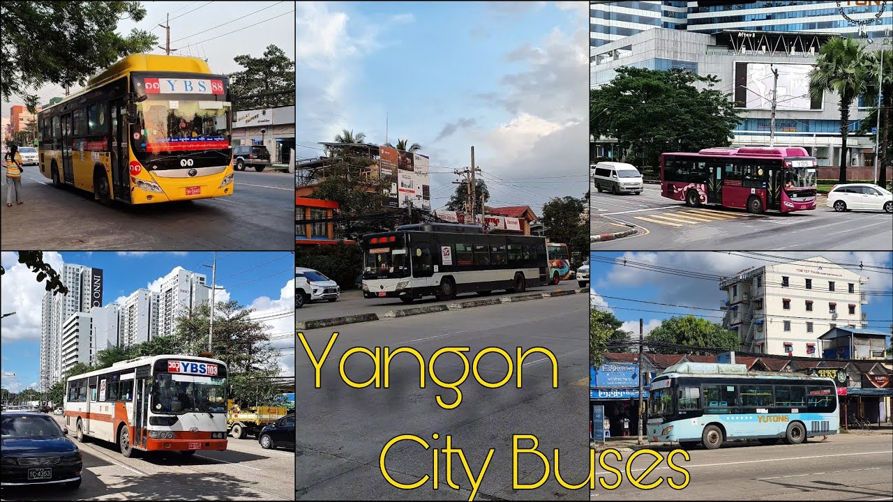 City Buses in Yangon Myanmar ( Yangon Bus Service ) - YouTube