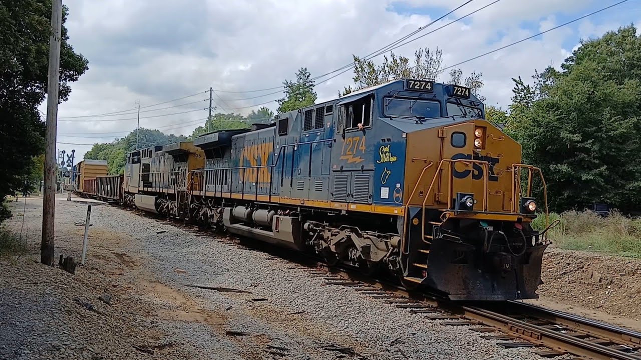 CSX M280 Departs Columbia SC With CSXT 7274(Spirit of West Virginia) Leading - YouTube