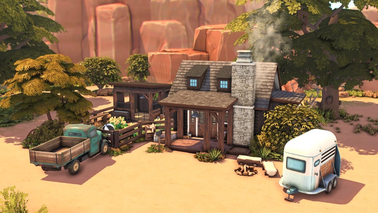 Don Gooseman's Rustic Ranch | The Sims 4 Speed Build | Base Game ...