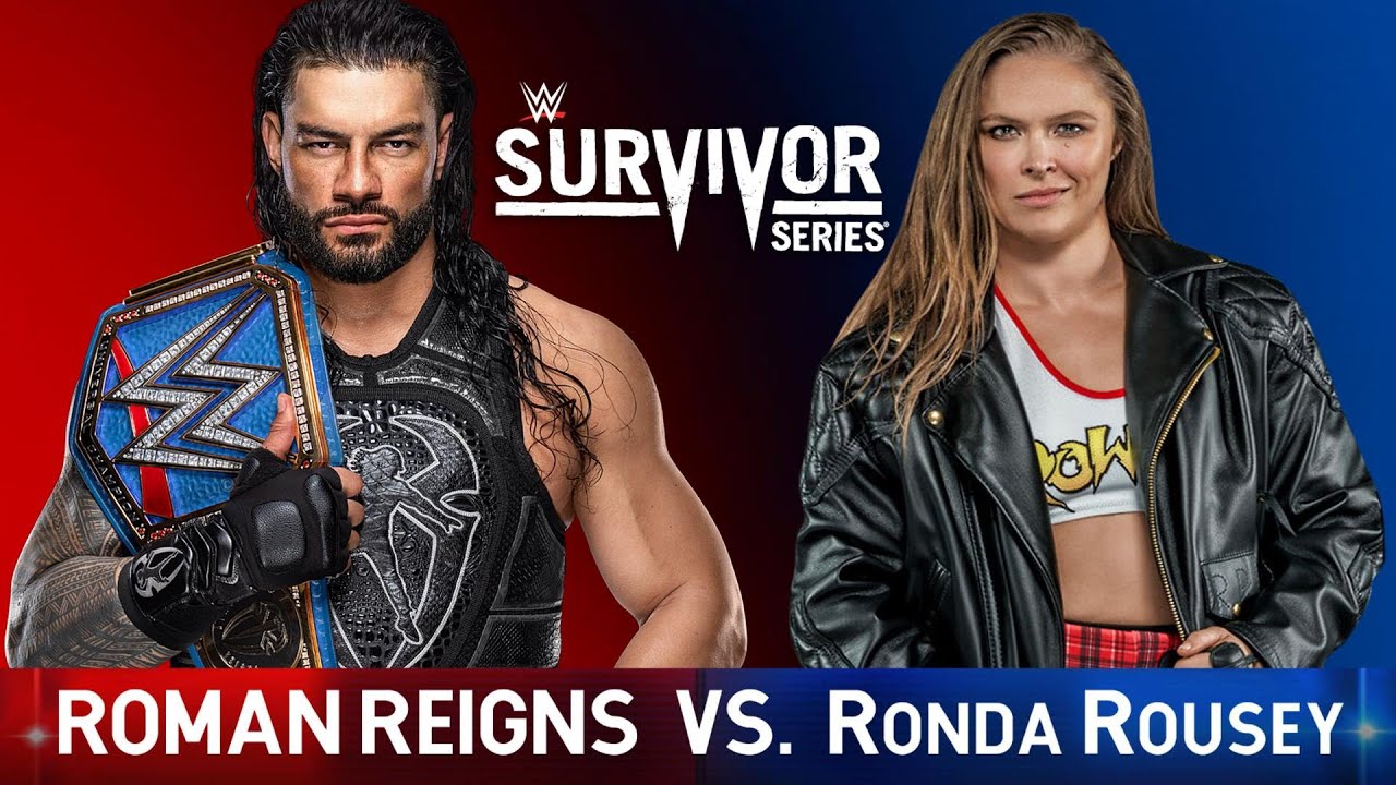 Roman Reigns vs Ronda Rousey | WWE Intergender Match - YouTube