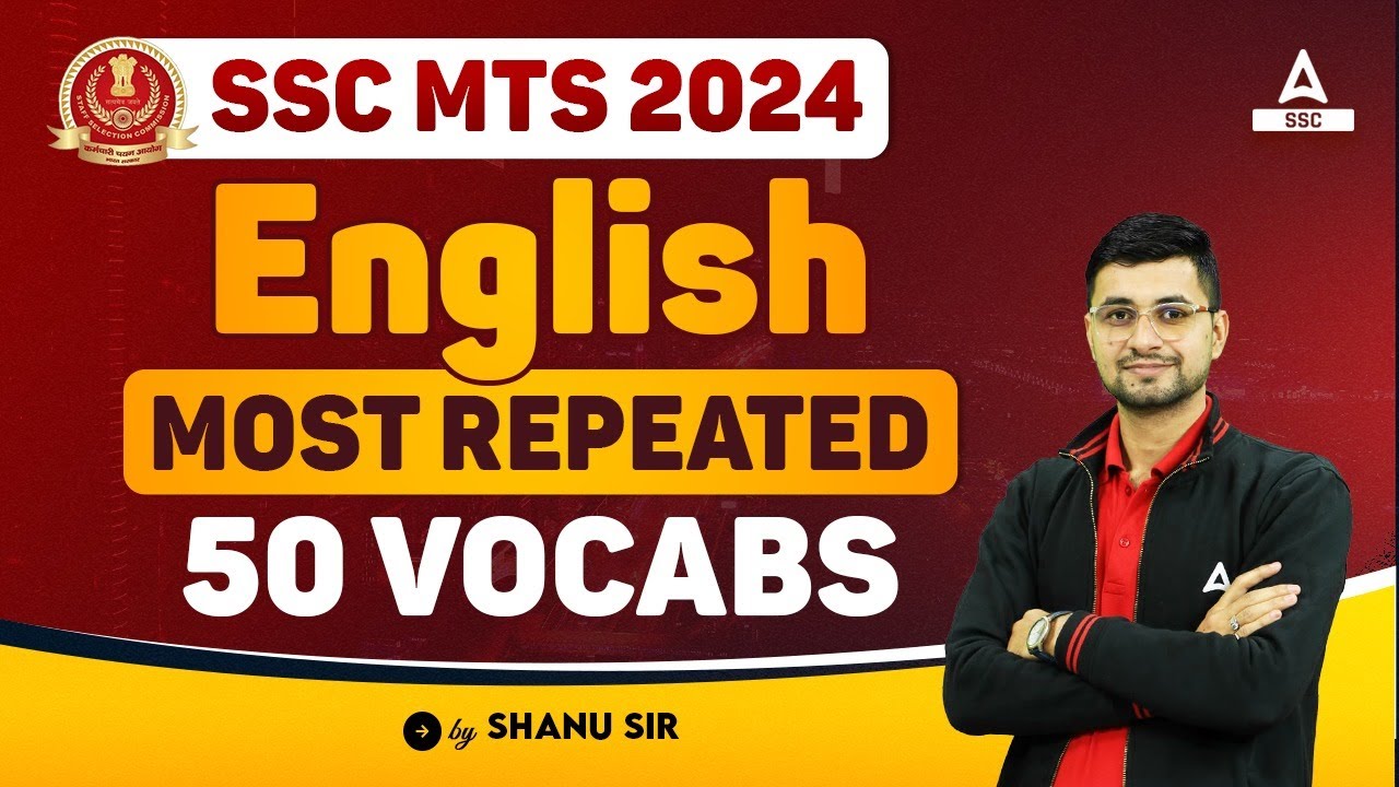 SSC MTS 2024 | SSC MTS Most Repeated Vocabulary | SSC MTS English ...
