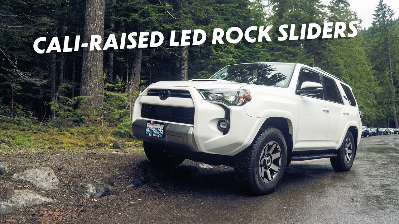 4Runner Cali Raised LED Rock Sliders Install at Stew's Garage! Ep.24 ...
