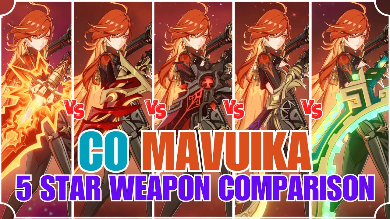 C0 Mavuika TOP 5 Star Weapon Comparison | How Much Difference ...