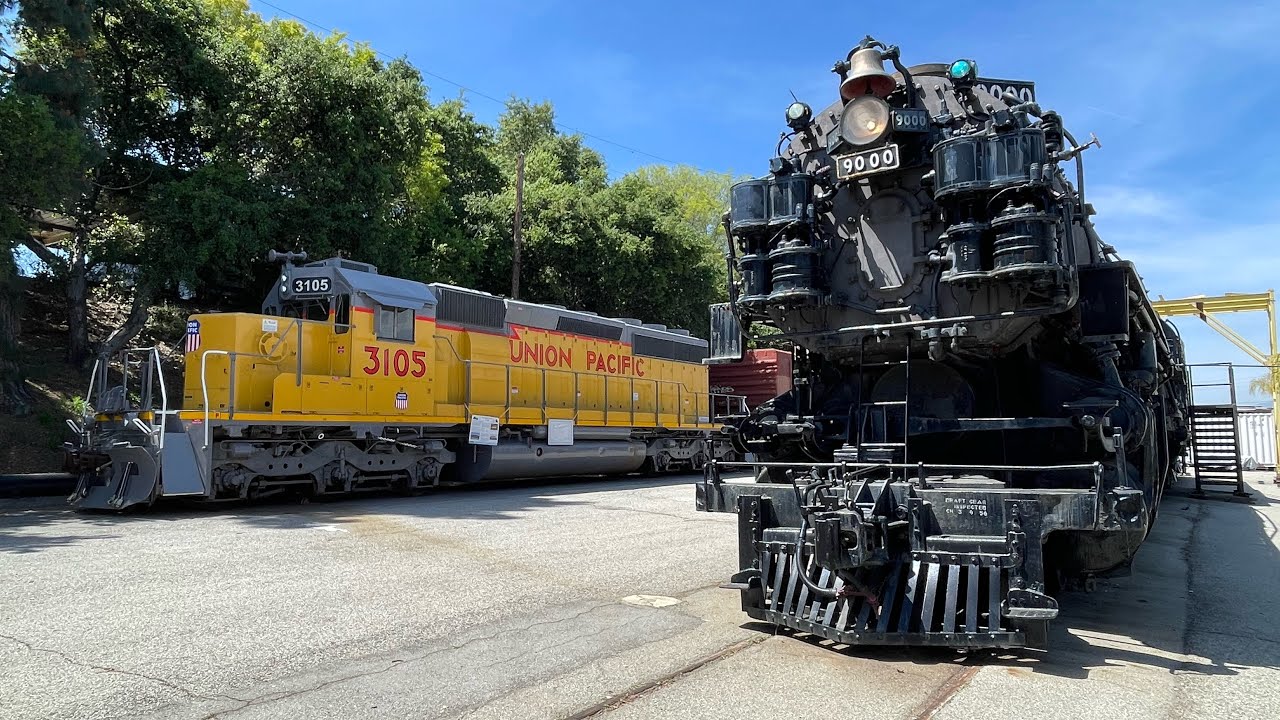 Railgiants whistles and bells 4/8/23 (ATSF 3450, UP 9000, SP 5021 (bell only), & UP DDA40X 6915 ...