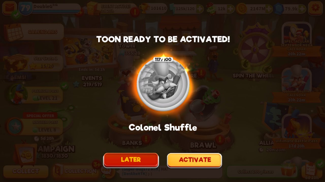 Colonel Shuffle: Event Review & From Start to Unlock | Looney Tunes ...
