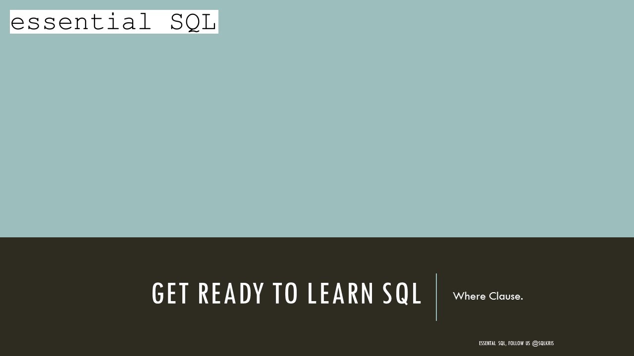 Learn SQL Tutorial - Part 19 -- Having Clause | Essential SQL - YouTube