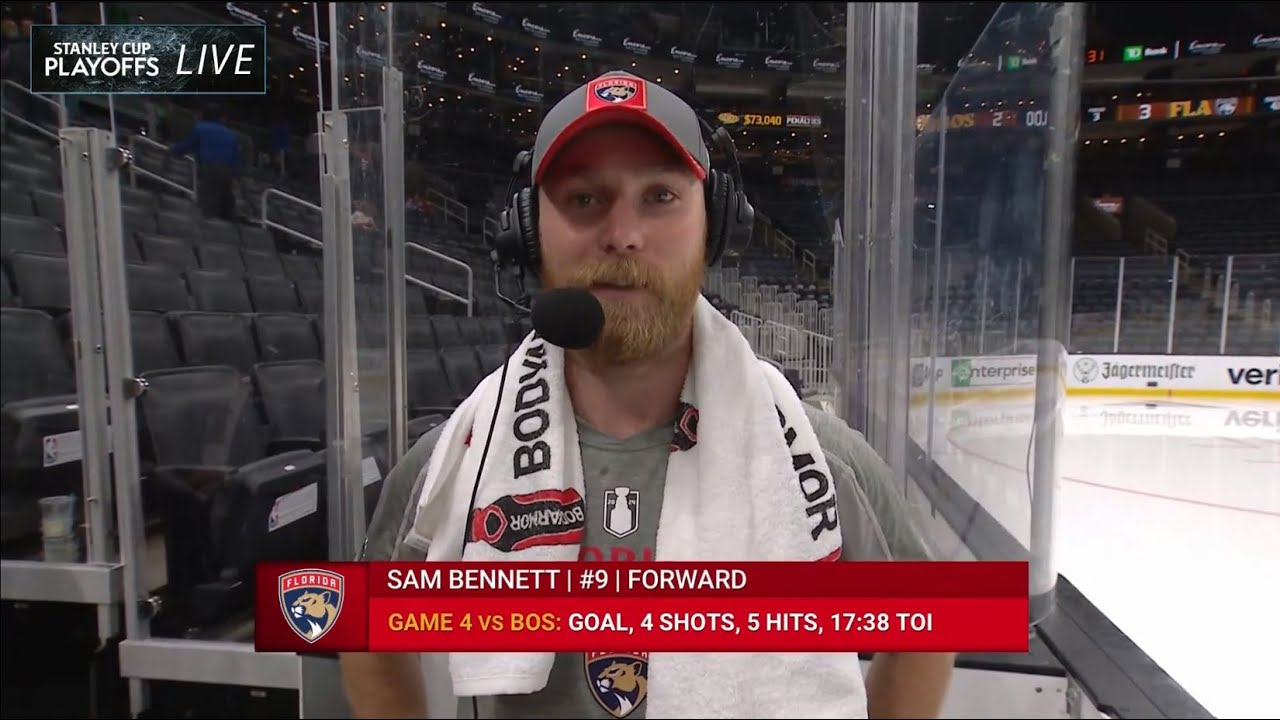 Sam Bennett, the menace, speaks on the Marchand hit and tonight’s game ...
