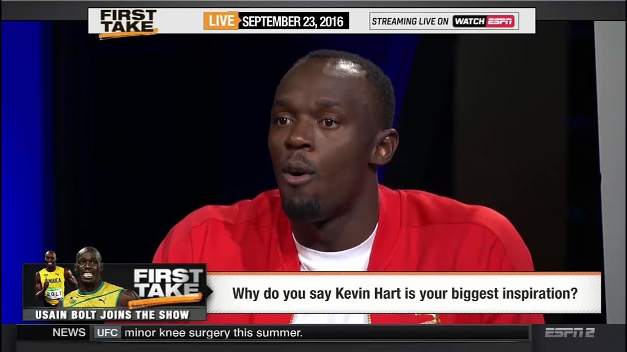 Usain Bolt "The Fastest Man" 2016 Olympic Interview On Kevin Hart - YouTube