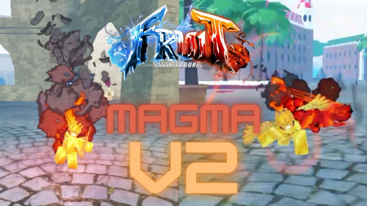 Magma V2 is so overpowered! | Fruit battlegrounds | Magma v2 vs ...