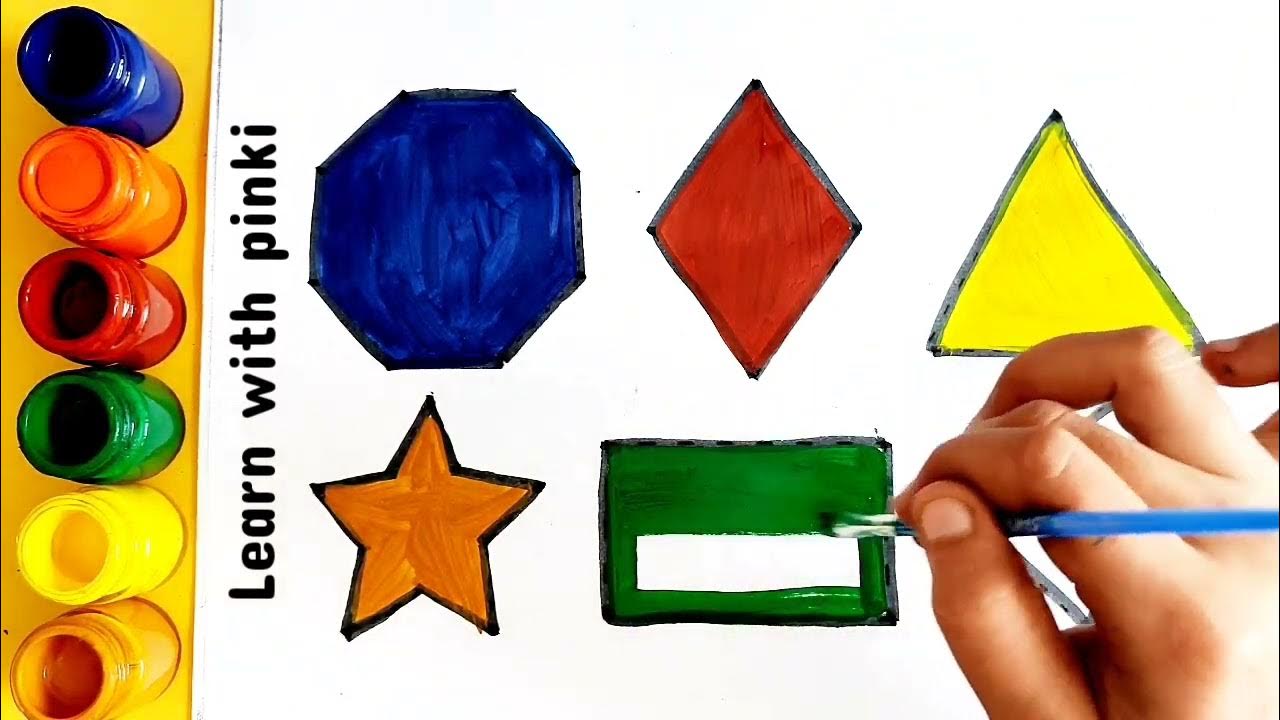 Learn to draw Shapes for kids, Learn 2d shapes, colors,abc song ...