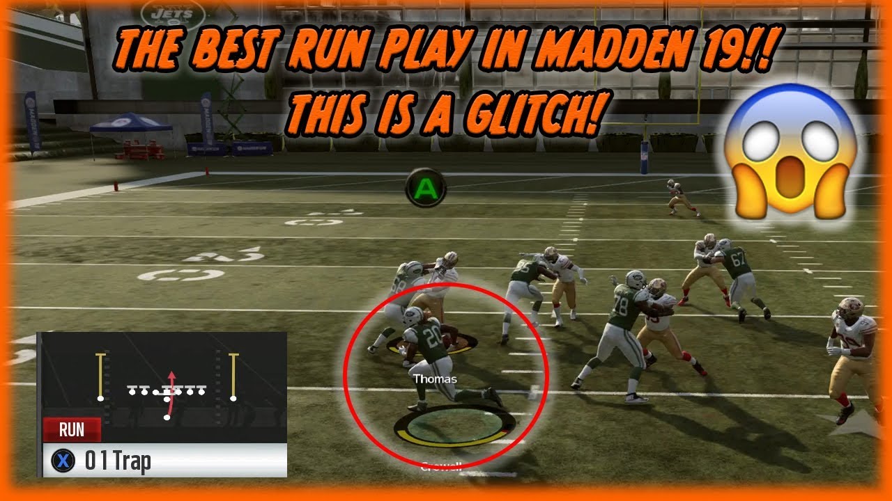 The Best Run Play in Madden 19!! This is a Glitch! - YouTube