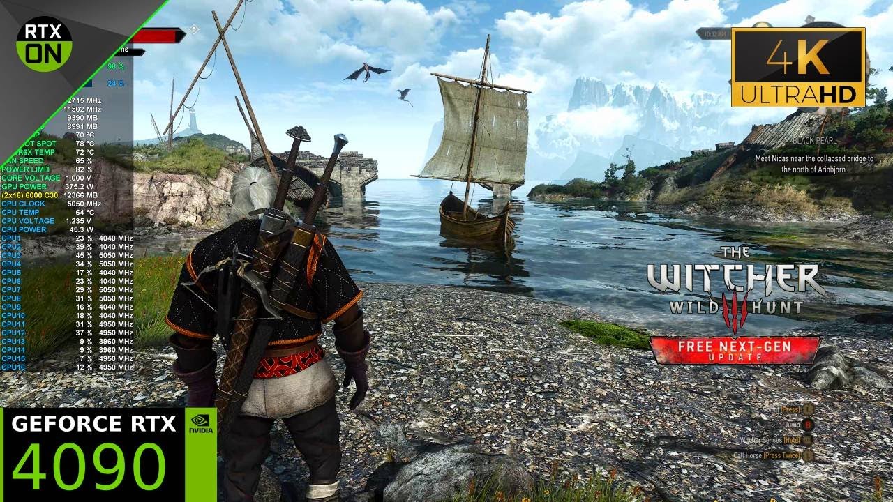 The Witcher 3 PC Gameplay [4K] DLSS, Ray Tracing ON | RTX 4090 | Ryzen ...