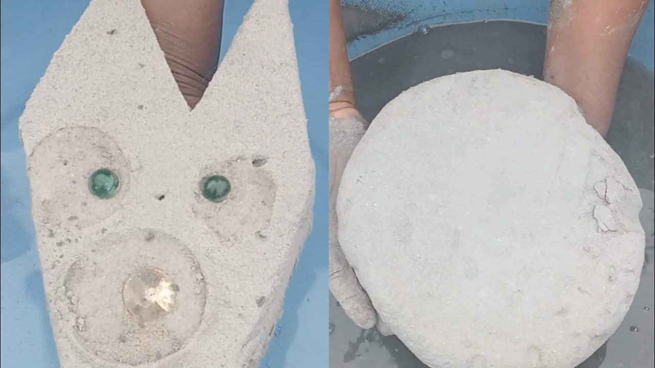 ASMR very soft sand and pure cement black dart powder silky smooth ...