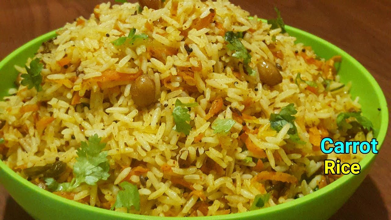CARROT RICE | EASY LUNCH BOX RECIPE - YouTube