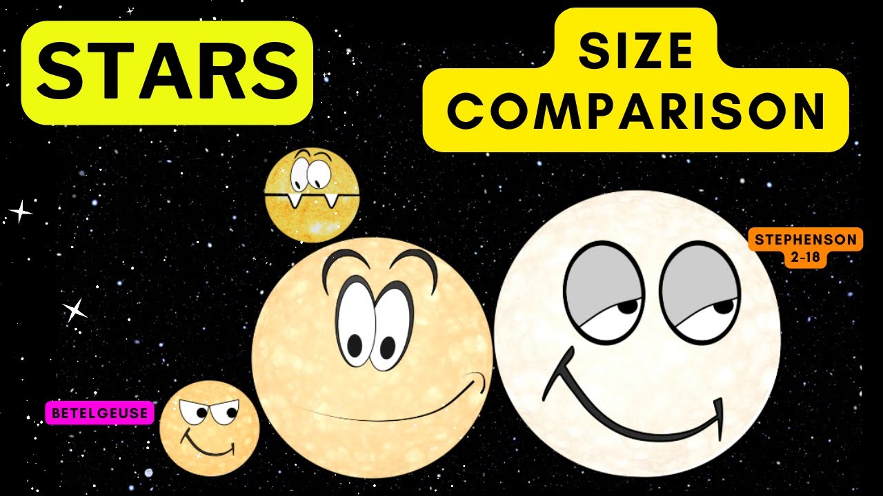 🛸How Big are the Stars? 🪐 Star Size Comparison 🚀 from Sun to Stephenson ...