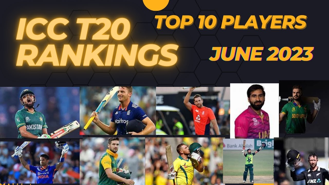 ICC t20 players rankings | Top 10 T20 Players | June 2023 - YouTube