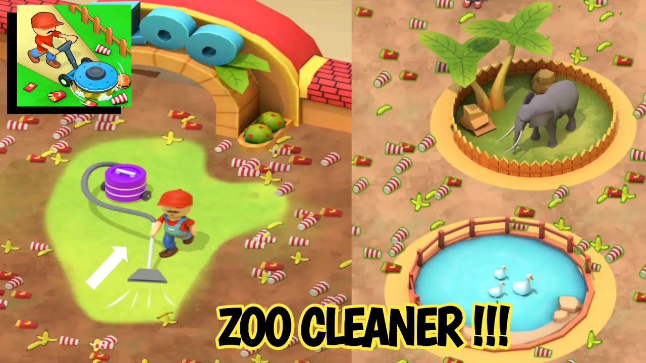 🏞 ZOO CLEANER SIMULATOR 🐘 GAMES ANDROID/IOS [GAMEPLAY WALKTROUGH] PART ...