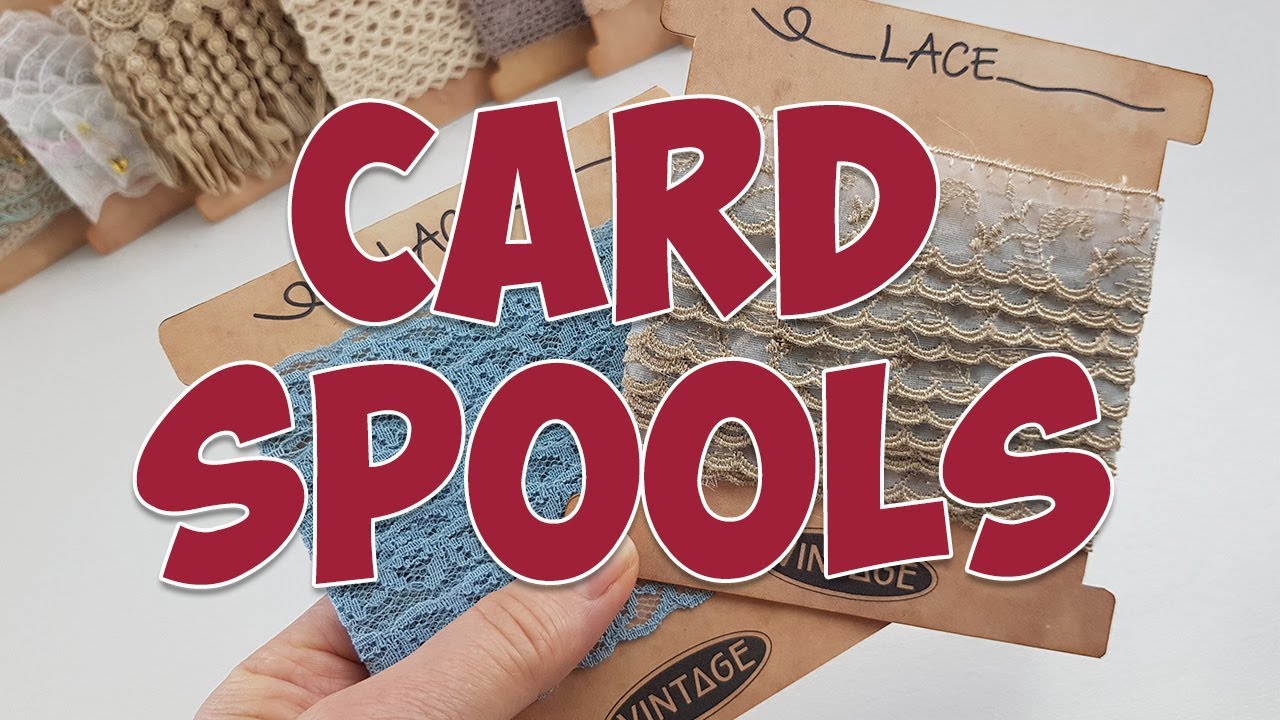 lace card spools (a great storage solution) - YouTube