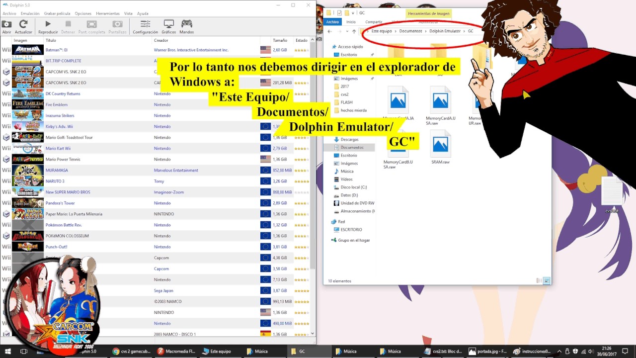 tutorial cvs2 gamecube + emulador + saves - YouTube
